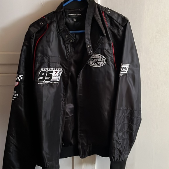 Disney | Jackets & Coats | Lightning Mcqueen Black Jacket Mens Size ...
